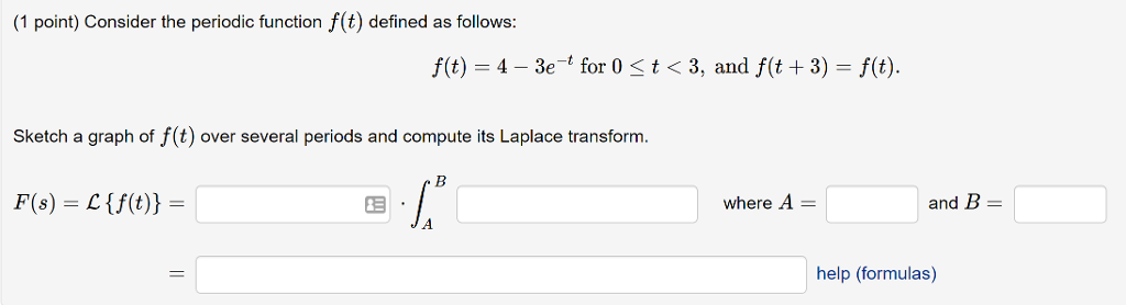Solved Consider the periodic function f(t) defined as | Chegg.com