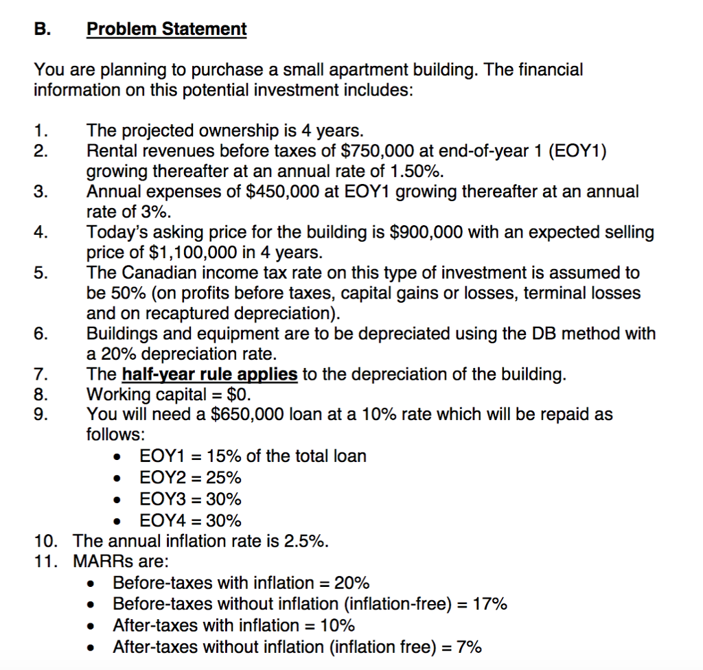 Solved B. Problem Statement You are planning to purchase a | Chegg.com