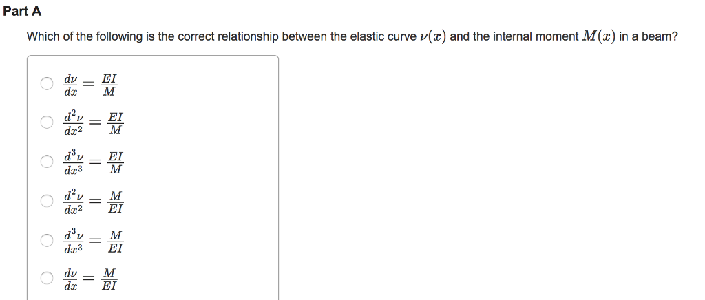 Solved Which of the following is the correct relationship | Chegg.com