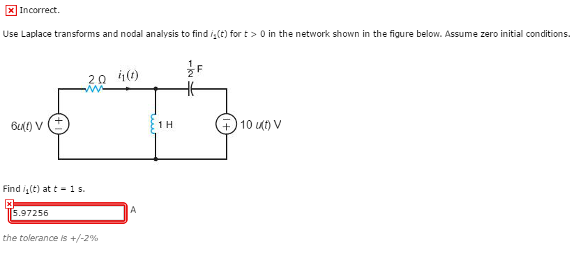 Solved Use Laplace transforms and nodal analysis to find | Chegg.com