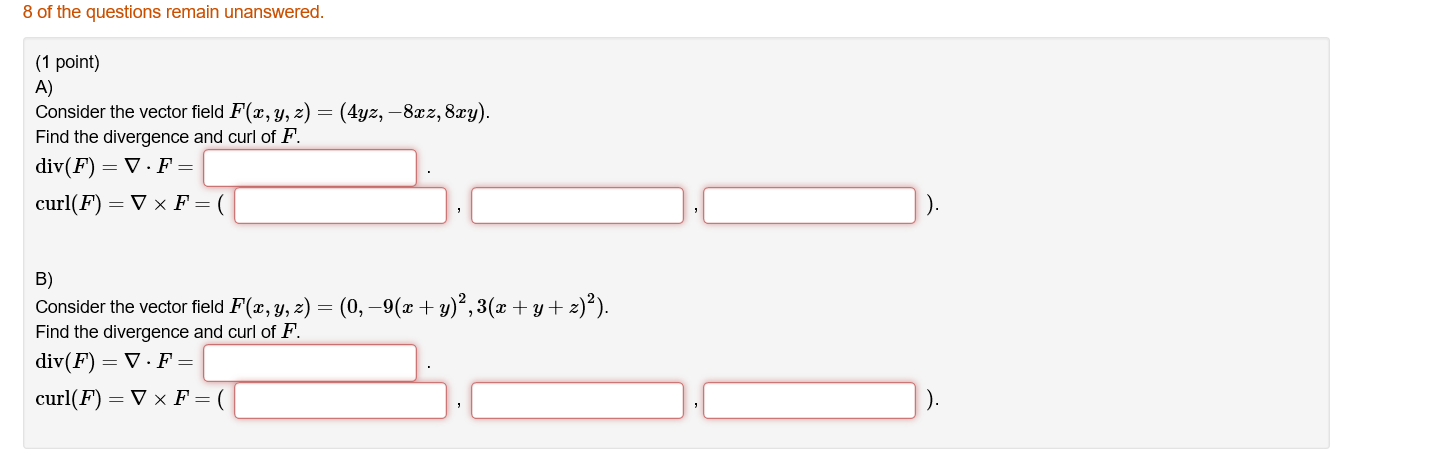 Solved 18-DivergenceCurl: Problem 7 PreviouS Problem List | Chegg.com
