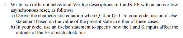 Solved Write two different behavioral Verilog descriptions | Chegg.com