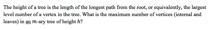 Solved The height of a tree is the length of the longest | Chegg.com