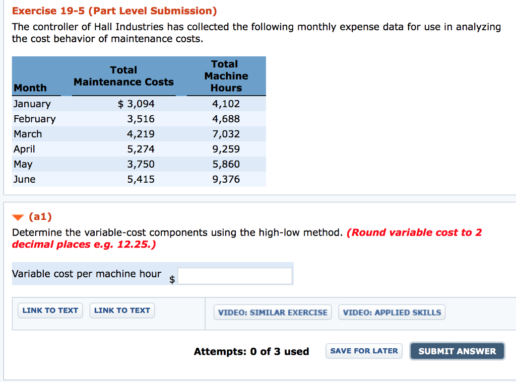 Solved Exercise 19-5 (Part Level Submission) The controller | Chegg.com
