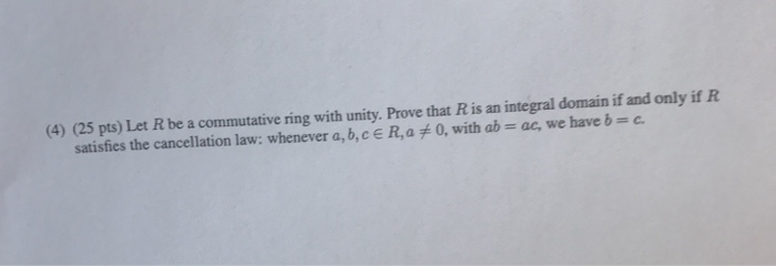 Solved Let R Be A Commutative Ring With Unity Prove That R 9677