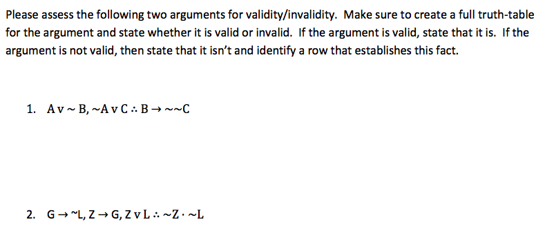 Solved Please assess the following two arguments for | Chegg.com