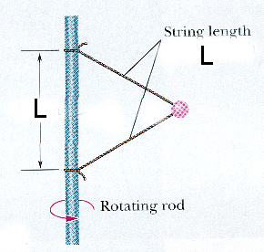 Solved A 1.07kg ball is connected by means of two massless | Chegg.com