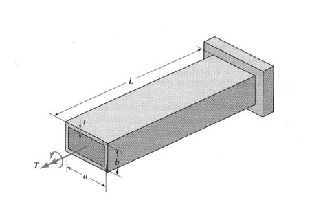 Solved In Figure 4, a uniform thin-walled shaft of | Chegg.com