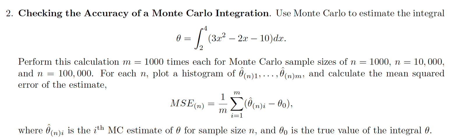 Checking The Accuracy Of A Monte Carlo Integration