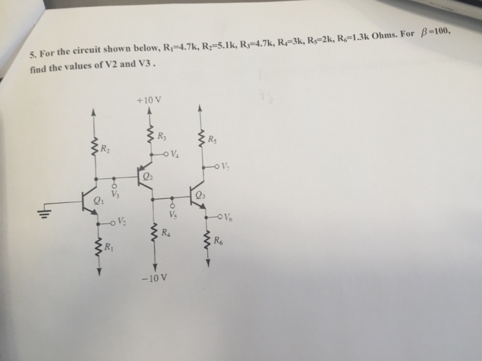 Solved For the circuit shown below, R_1 = 4.7k, R_2 = 5.1k, | Chegg.com
