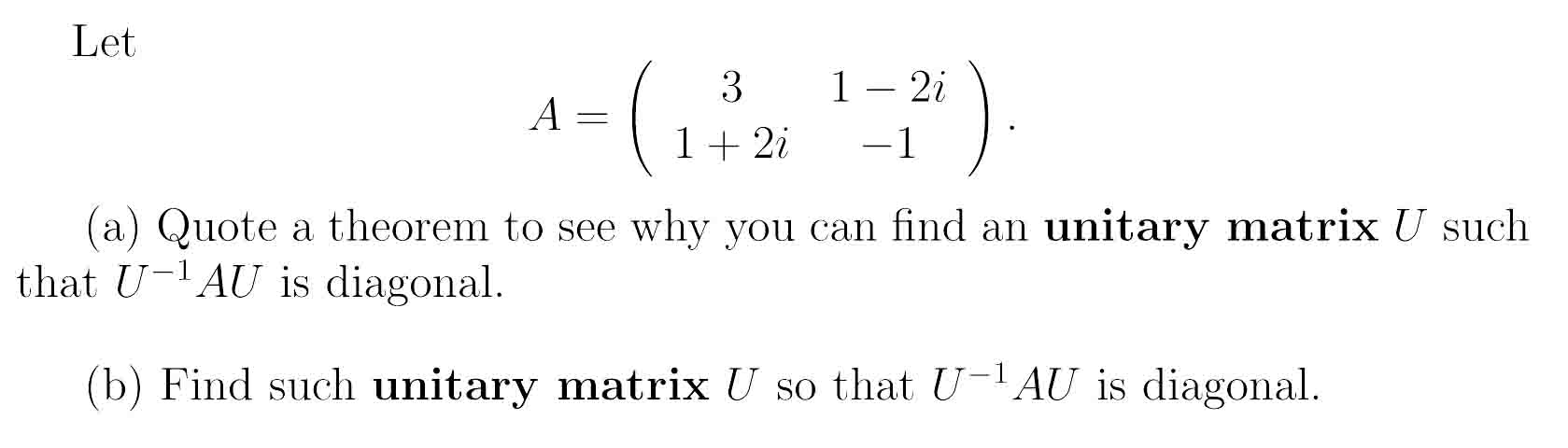 Solved Let Quote a theorem to see why you can find an | Chegg.com