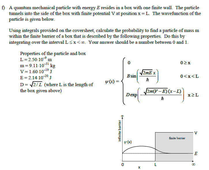 Solved A quantum mechanical particle with energy E resides | Chegg.com