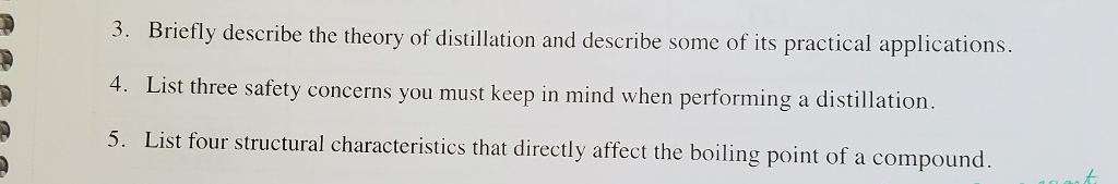 Solved Briefly describe the theory of distillation and | Chegg.com