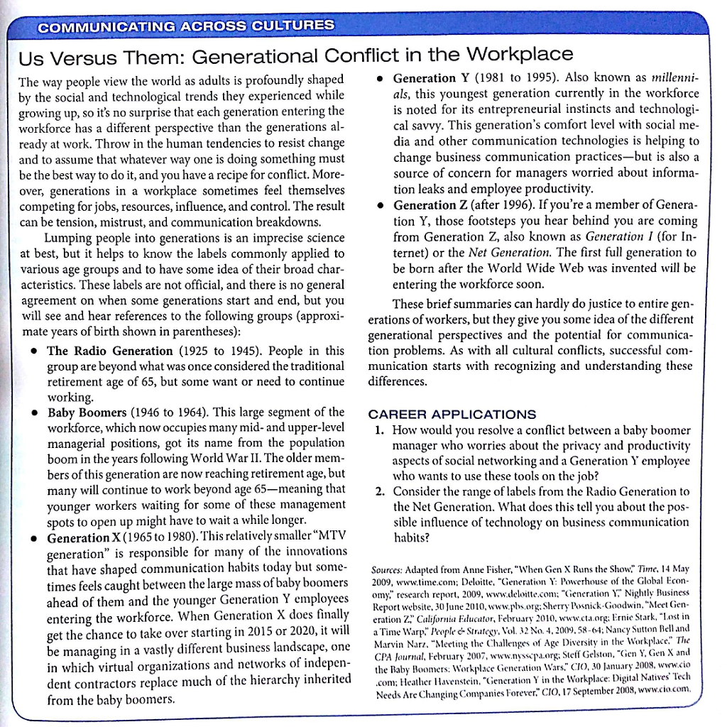 Solved Us Versus Them: Generational Conflict in the | Chegg.com