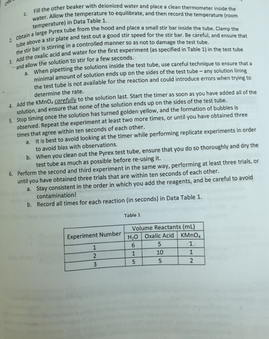 chemical kinetics lab | Chegg.com