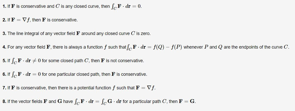 Solved 1. If F is conservative and C is any closed curve, | Chegg.com