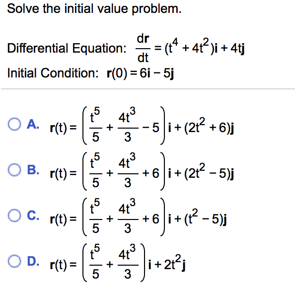 Solved Solve the initial value problem Differential | Chegg.com