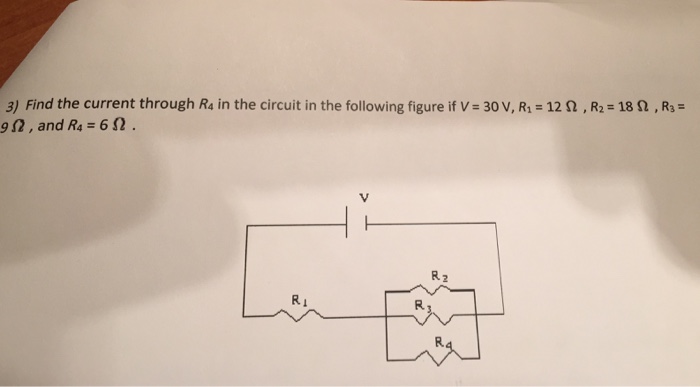 Solved Find the current through R4 in the circuit in the | Chegg.com