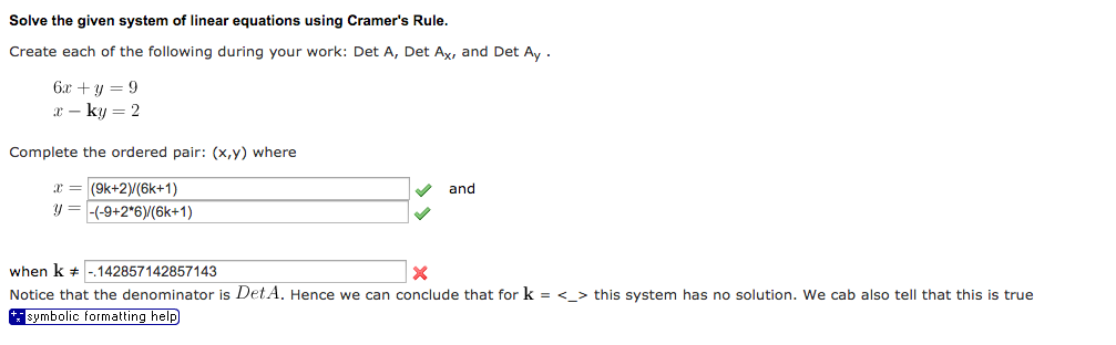 Solved Solve the given system of linear equations using | Chegg.com