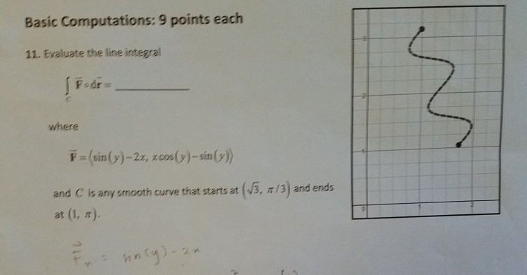 Solved Evaluate the integral integral_c F vector middot d r | Chegg.com