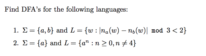Solved Please draw a DFA diagram for each. I will give a | Chegg.com