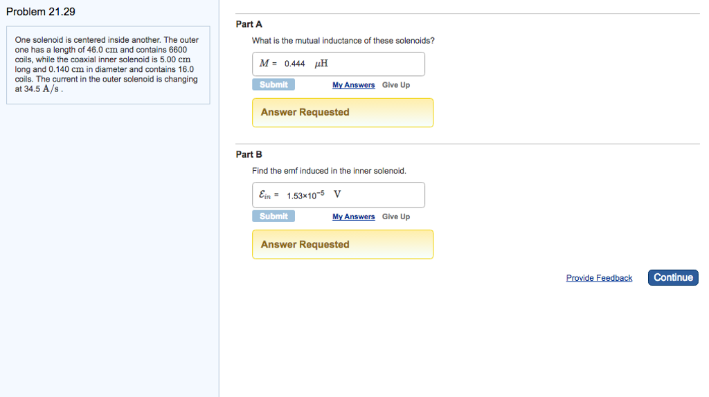 Solved One solenoid is centered inside another. The outer | Chegg.com