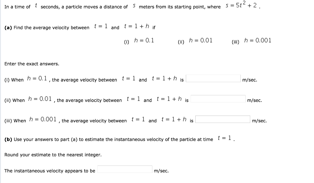 Solved In a time of t seconds, a particle moves a distance | Chegg.com