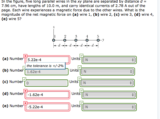Solved In the figure, five long parallel wires in the xy | Chegg.com