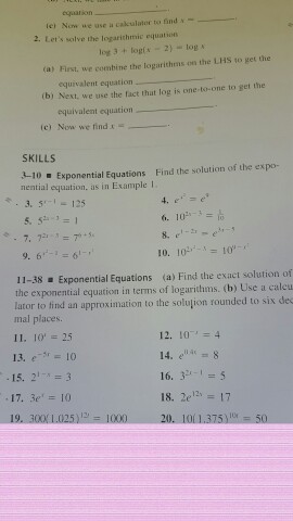 Solved Let's solve the logarithmic equation log 3 + log(x - | Chegg.com