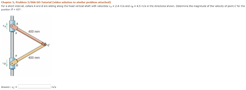 Solved Chapter 5, Problem 5/066 GO Tutorial (video solution | Chegg.com