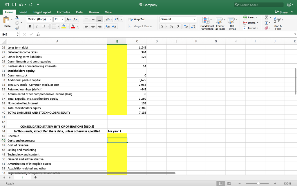 Q Search Sheet Insert Page Layout Formulas Data | Chegg.com