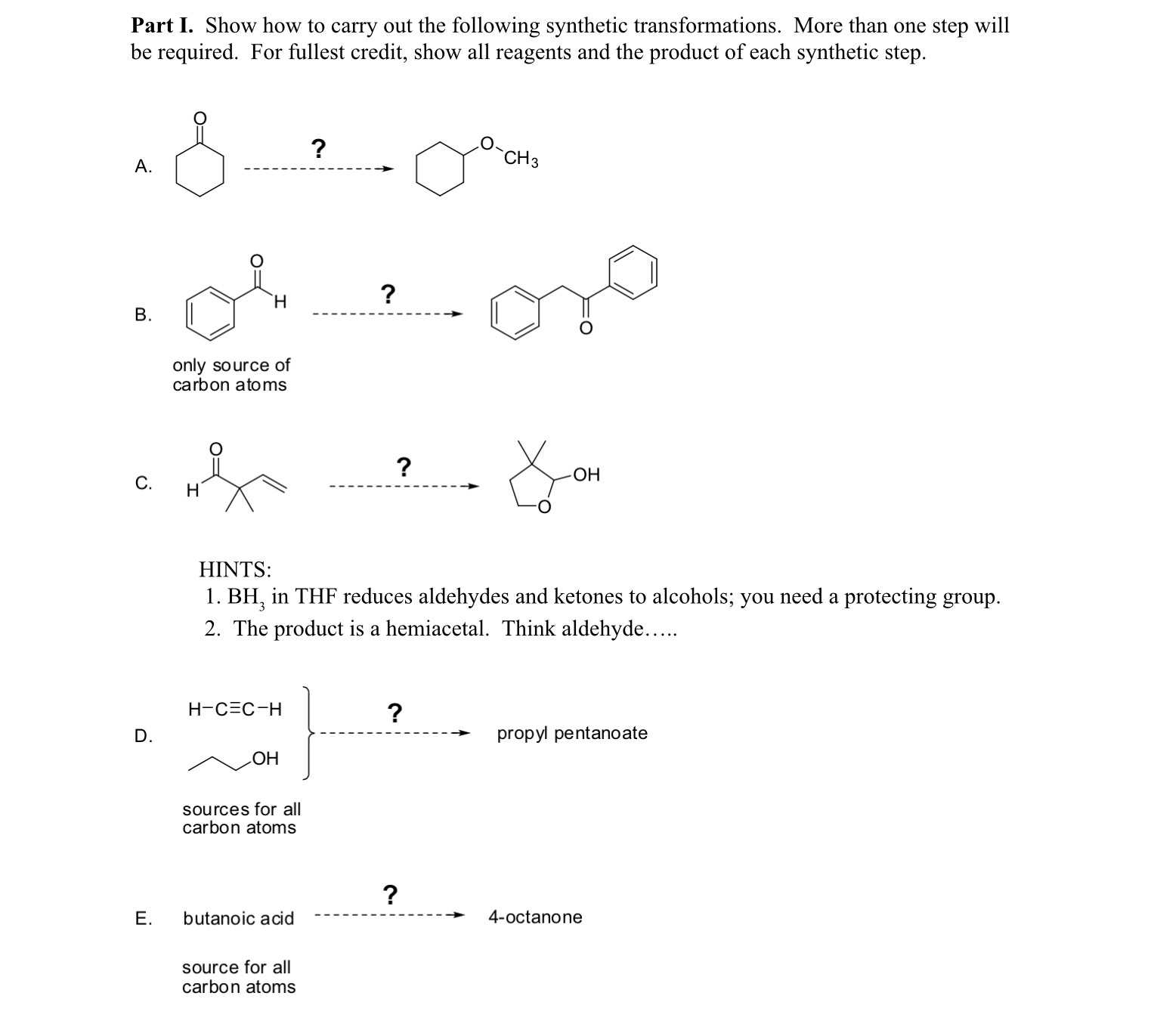 Solved Show how to carry out the following synthetic | Chegg.com