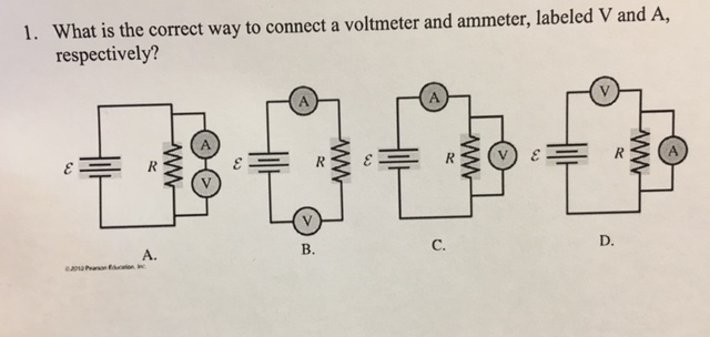 Solved What is the correct way to connect a voltmeter and | Chegg.com