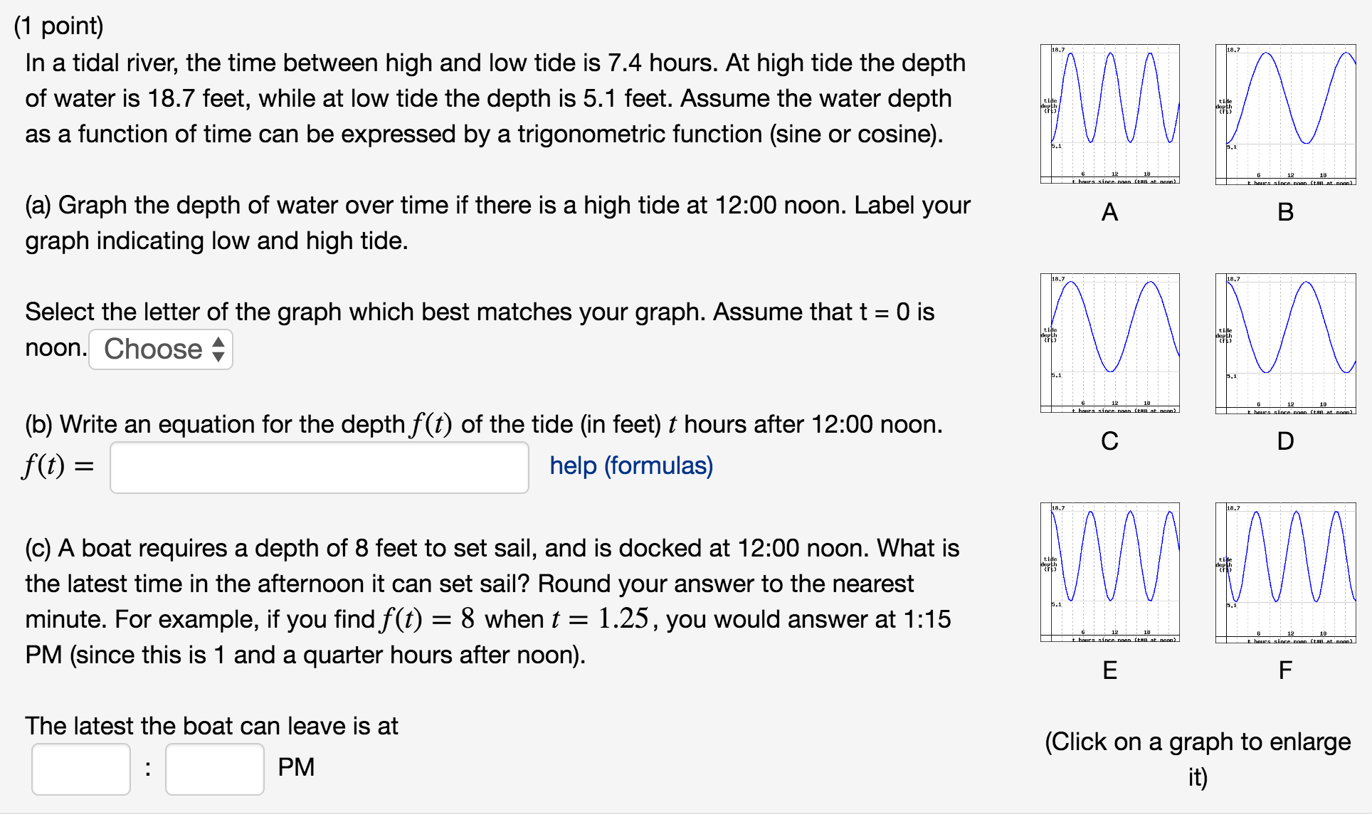 Solved In a tidal river, the time between high and low tide | Chegg.com