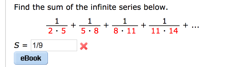 Solved Find the sum of the infinite series below. 1/2 middot | Chegg.com