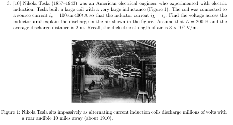Solved Nikola Tesla (1857 1943) was an American electrical | Chegg.com