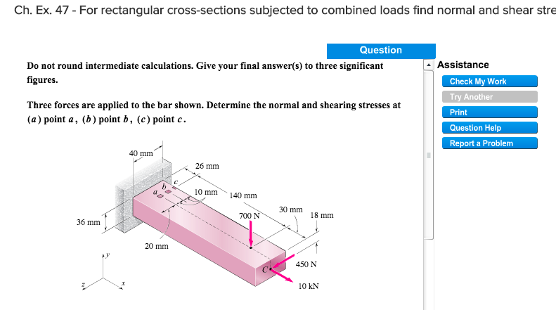 Solved Ch. Ex. 47 - For rectangular cross-sections subjected | Chegg.com