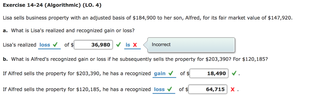 Solved Exercise 14-24 (Algorithmic) (Lo. 4) Lisa sells | Chegg.com Solved Exercise 14-24 (Algorithmic) (Lo. 4) Lisa sells | Chegg.com