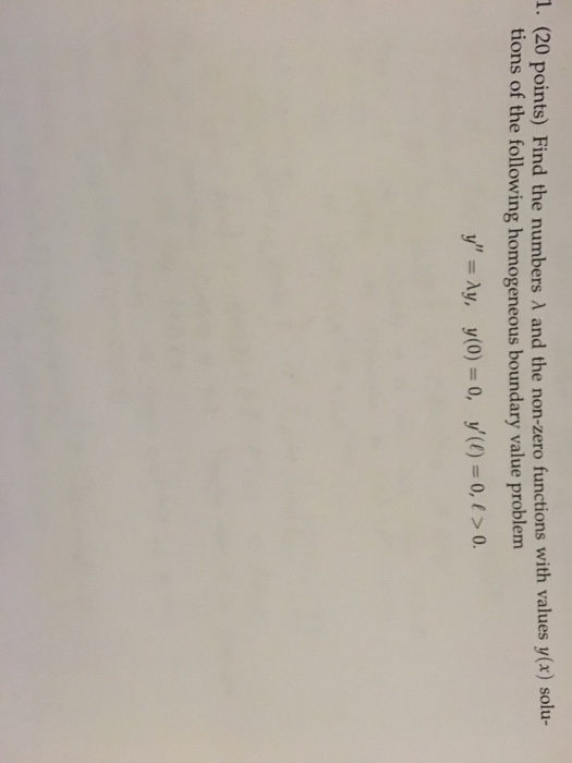 Solved Find the numbers lambda and the non-zero functions | Chegg.com