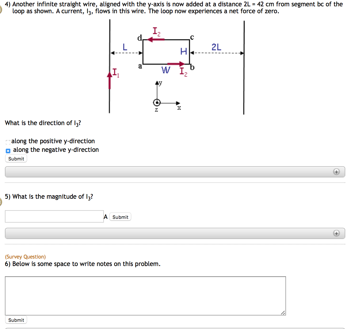 Solved A rectangular loop of wire with sides H = 23 cm and W | Chegg.com