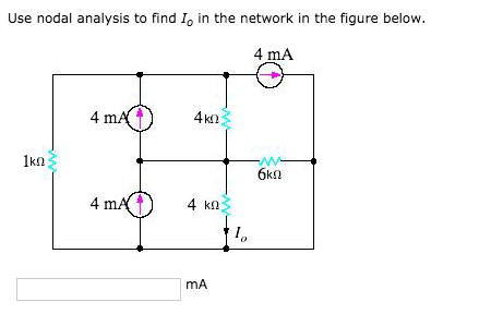 Solved Use nodal analysis to find I_0 in the network in the | Chegg.com