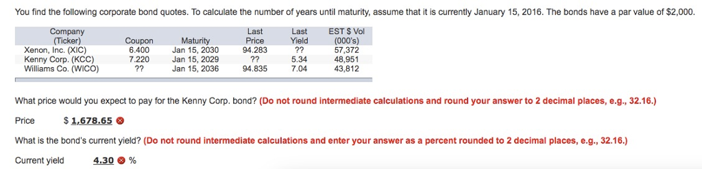 Solved You find the following corporate bond quotes. To | Chegg.com
