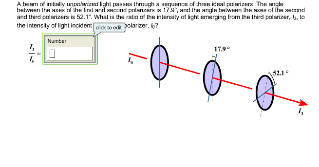 Solved A beam of initially unpolarized light passes through | Chegg.com