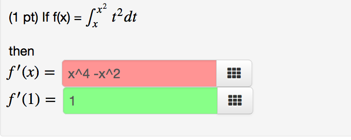Solved If f(x) = integral^x^2 _x t^2 dt then f'(x) = x^4 | Chegg.com