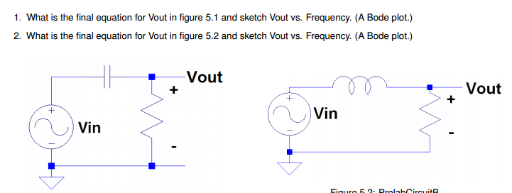 Solved 1. What is the final equation for Vout in figure 5.1 | Chegg.com