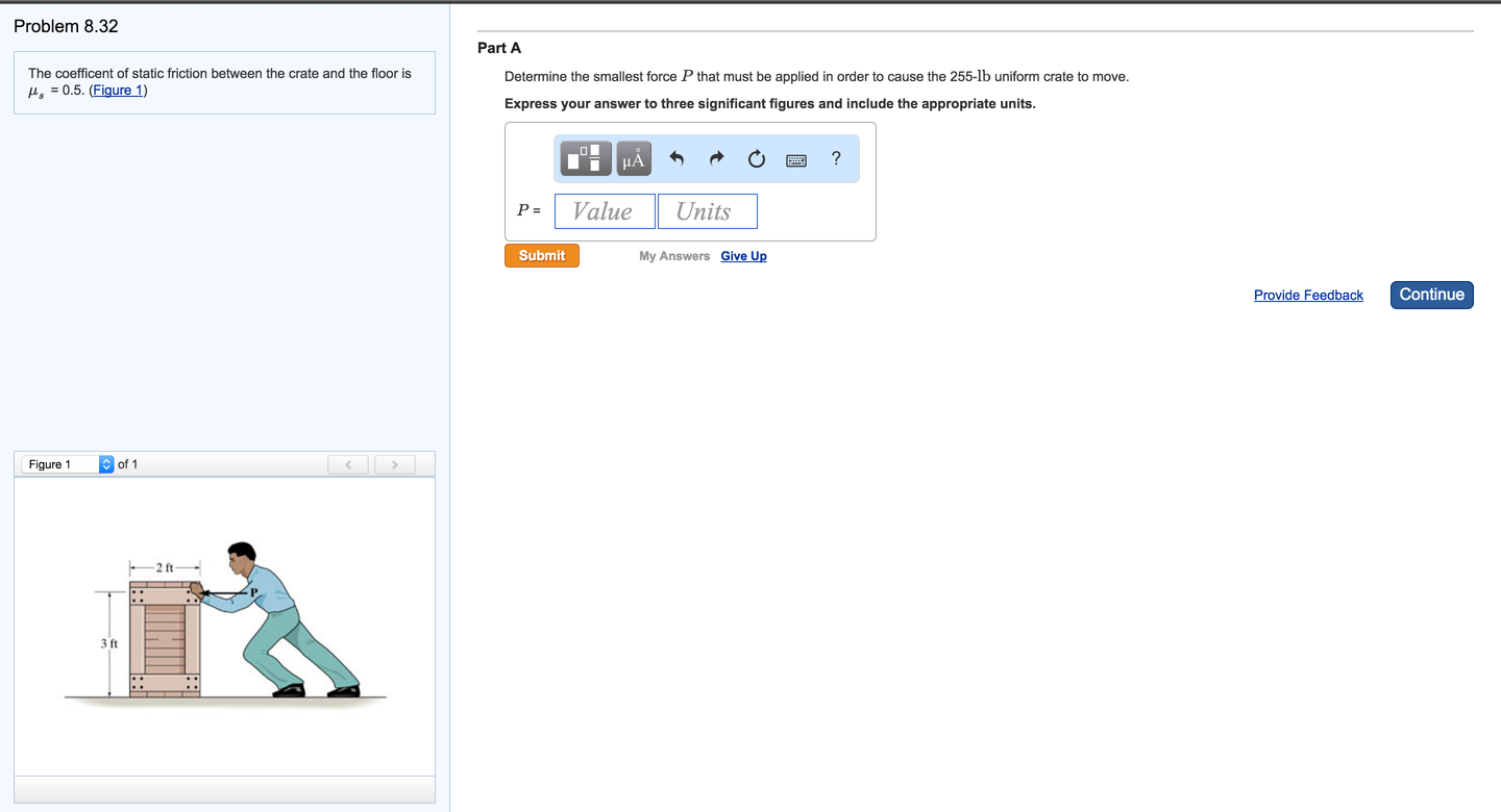 Solved The coefficient of static friction between the crate | Chegg.com