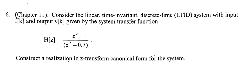 Solved 6 Chapter 11 Consider The Linear Time Invariant