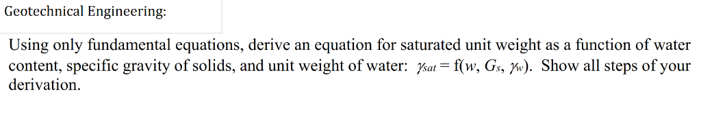 Solved: Using Only Fundamental Equations, Derive An Equati... | Chegg.com