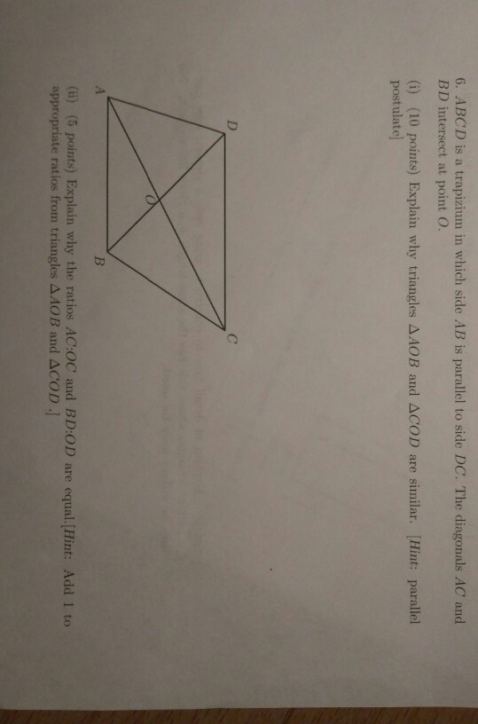 Solved 7 (10 points). ABCD is a trapizium in which side AB | Chegg.com Solved 7 (10 points). ABCD is a trapizium in which side AB | Chegg.com