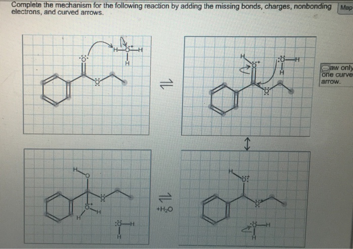 Solved Complete the mechanism for the following reaction by | Chegg.com